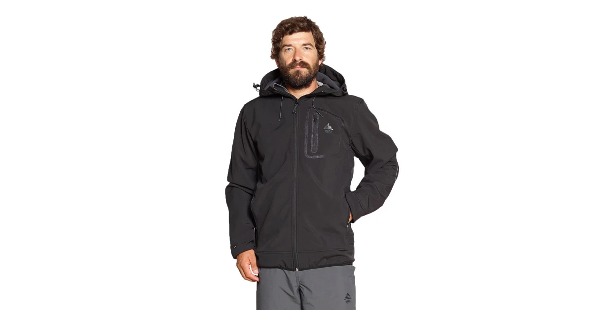 Berg Yukon Erkek Softshell Ceket-SİYAH